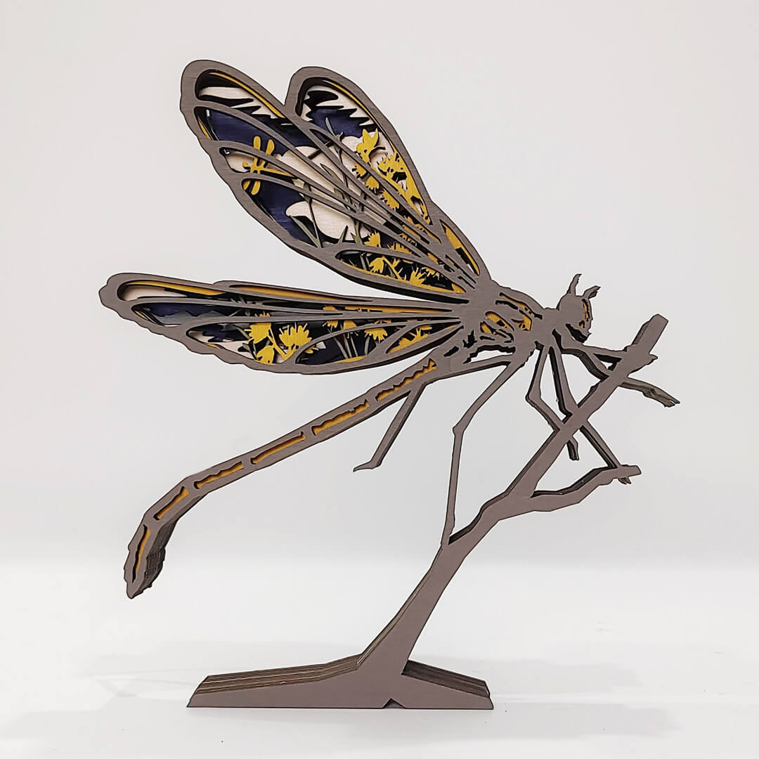 3D Wooden Dragonfly Carving Handcraft – feajoy