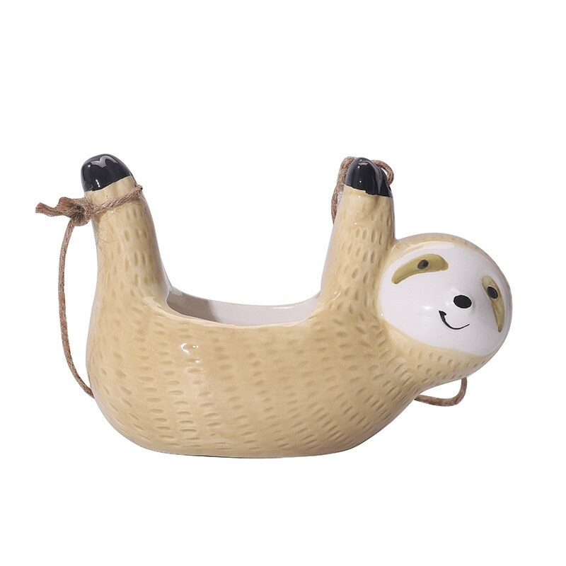 Ceramic Hanging Sloth Plant Pot – feajoy