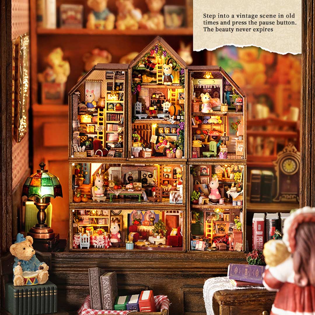 Mini Rabbit Town Wooden Doll House Kit with Furniture – feajoy