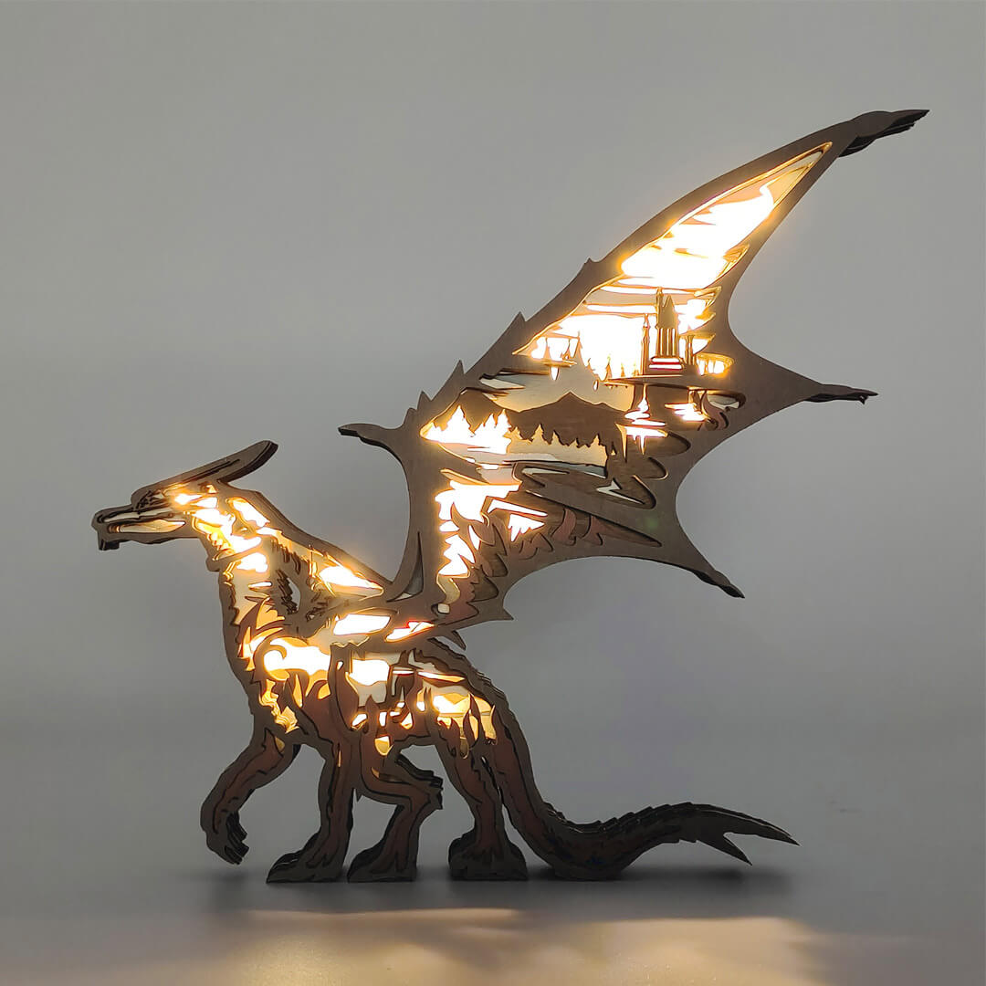 3D Wooden Dragon Carving Handcraft – feajoy
