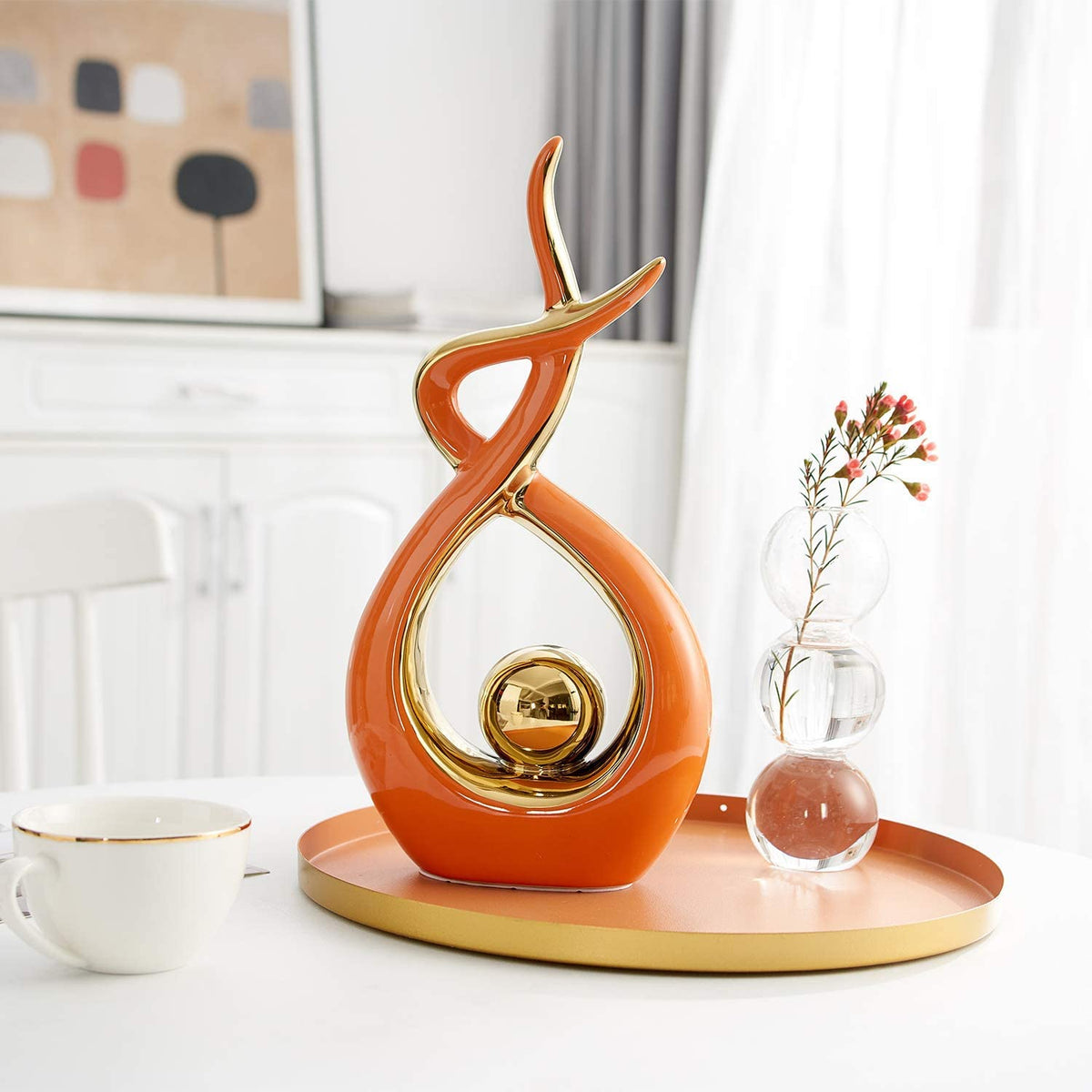 Modern Abstract Art Ceramic Statue – feajoy