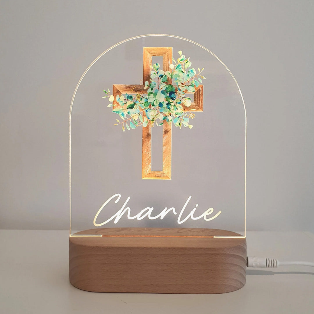 Personalized Cross Night Light – feajoy