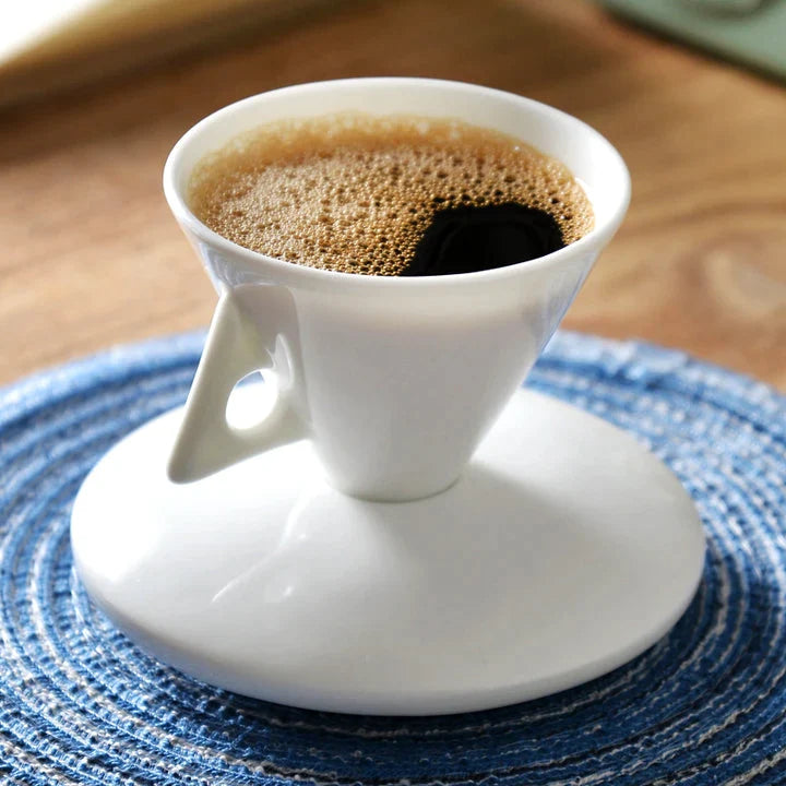 Creative Conical Espresso Cup and Saucer Set – feajoy